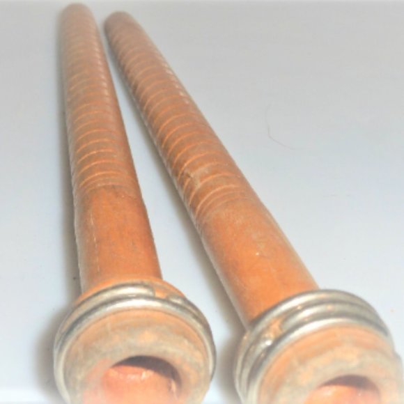 Vintage | Wall Decor | 2 Antique Wood Textile Sewing Spindle Bobbin ...